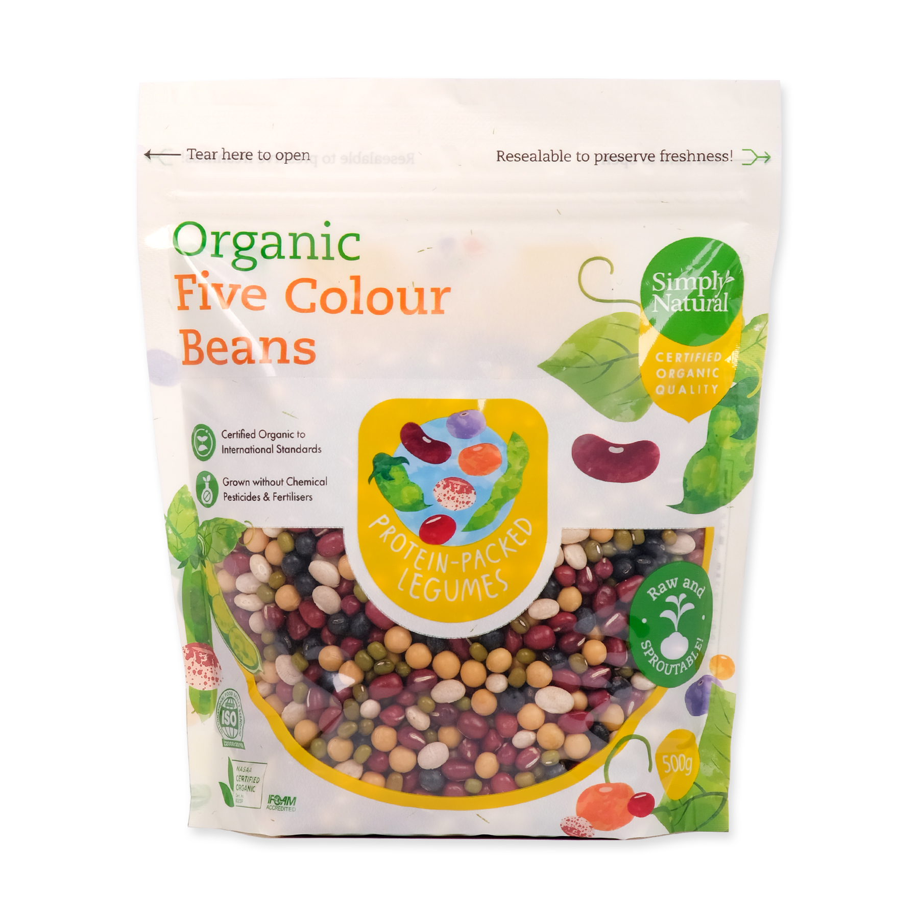 Organic 5 Color Beans 500g - ZENXIN ORGANIC