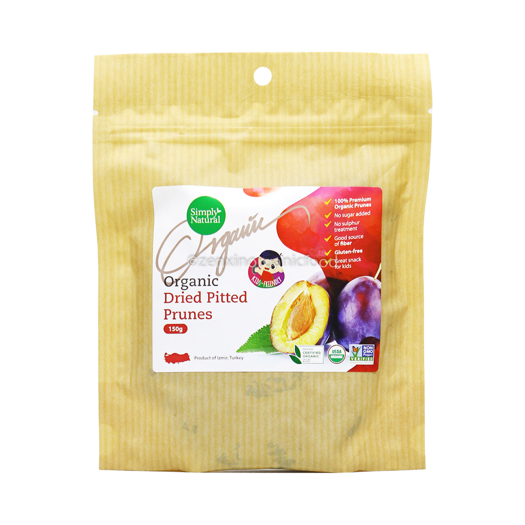 Organic Dried Pitted Prunes 150g Turkey - ZENXIN ORGANIC