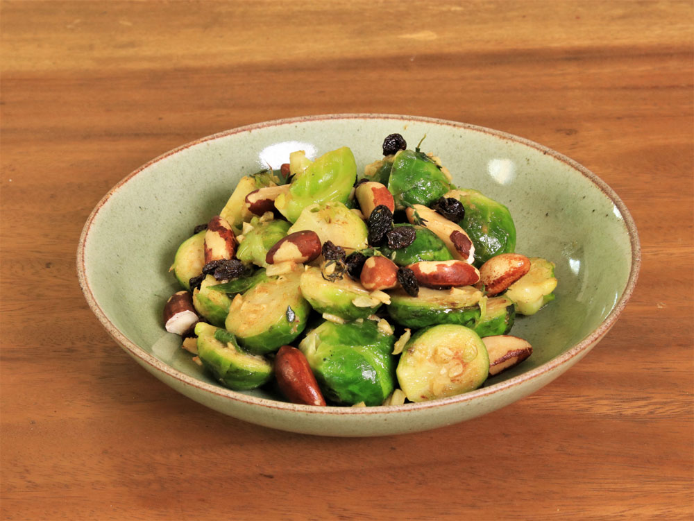 Sautéed Brussel Sprout with Brazil Nuts - ZENXIN ORGANIC
