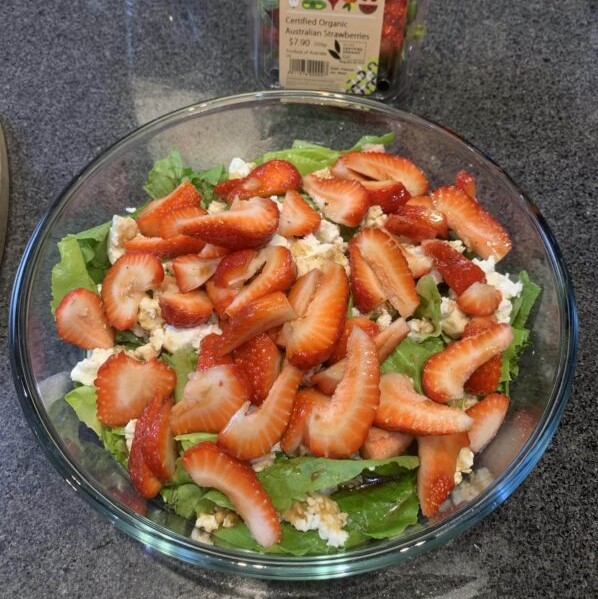 Fresh Strawberries with Feta Cheese & Maple Balsamic Vinaigrette ...