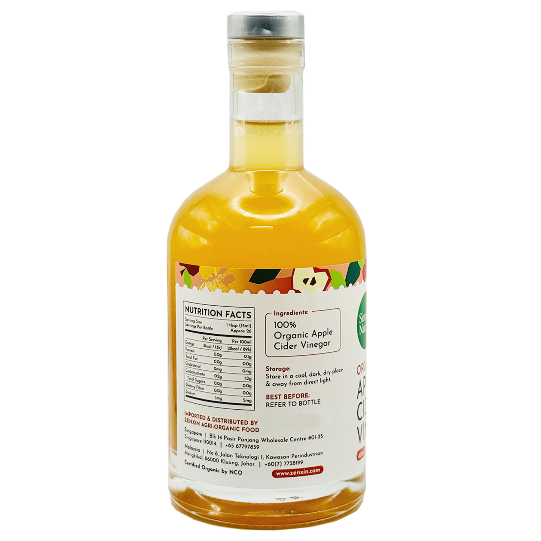 Simply Natural Organic Apple Cider Vinegar 400ml - ZENXIN ORGANIC