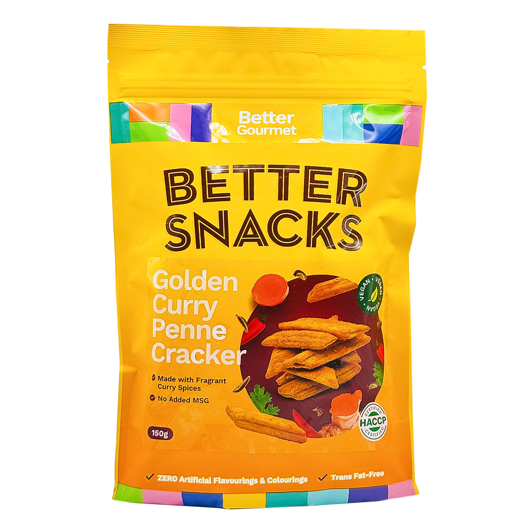 BG Snacks Golden Curry Rice Crisps/Cracker 150g - ZENXIN ORGANIC