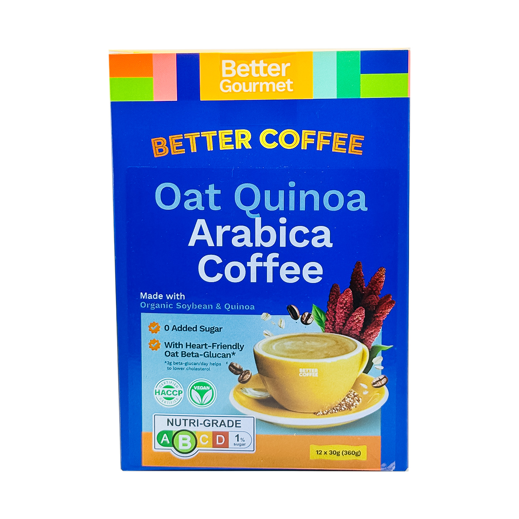 BG Oat Quinoa Arabica Coffee 360g(Halal)12's x30g - ZENXIN ORGANIC